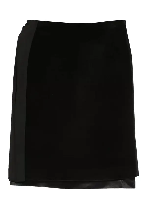 JIL SANDER Layered Straight Skirt - Black