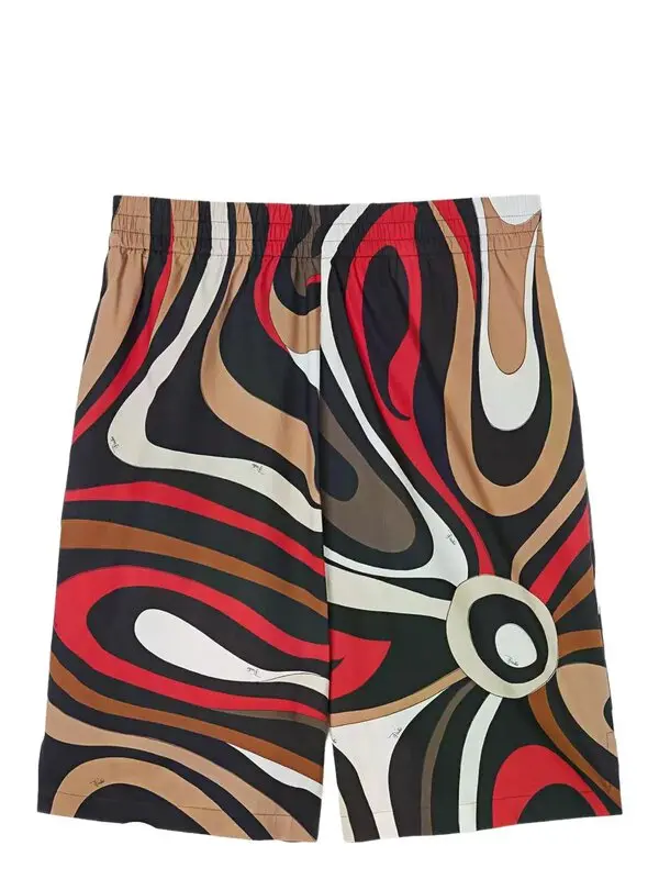 Emilio Pucci Marmo-print Shorts - Black