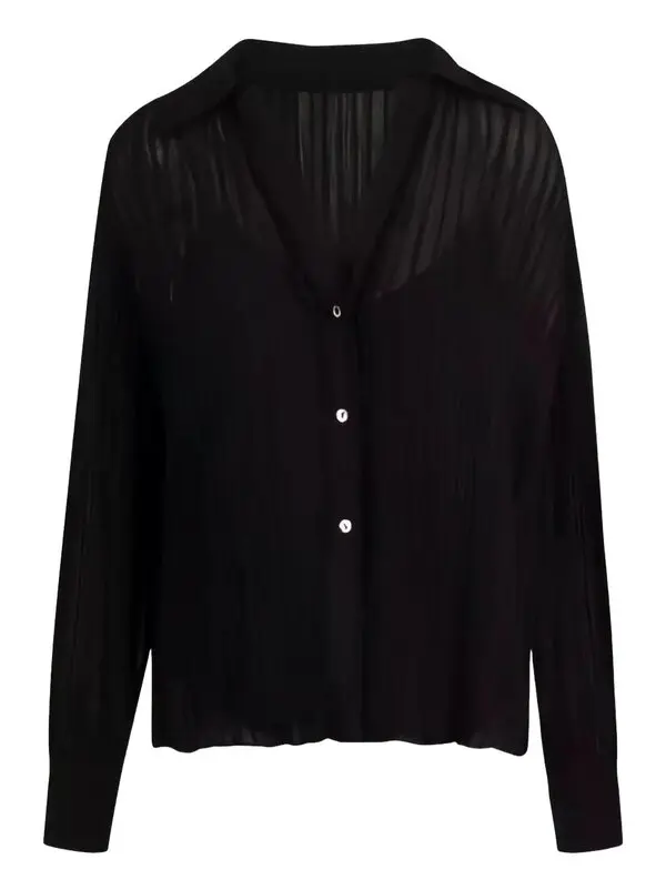 Vince Pleated Cardigan - Black