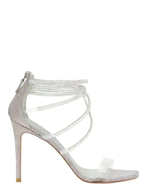 STUART WEITZMAN 100mm Superglam Sandals - Silver