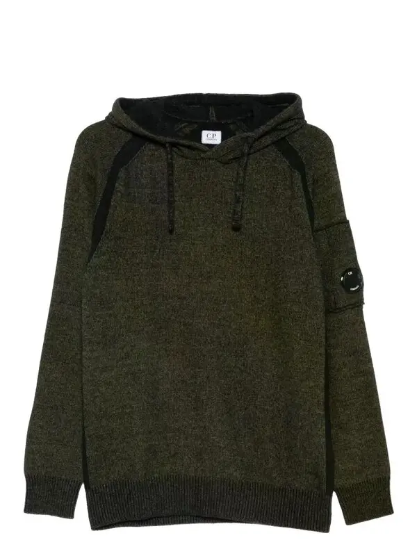 C.P. COMPANY Hooded Fleece Sweater - Green