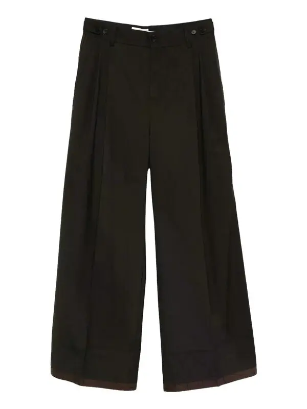 FENG CHEN WANG Pleat-detailing Trousers - Brown