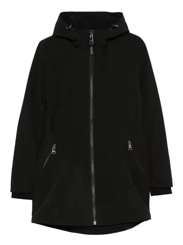 Dkny Hooded Zip-up Jacket - Black