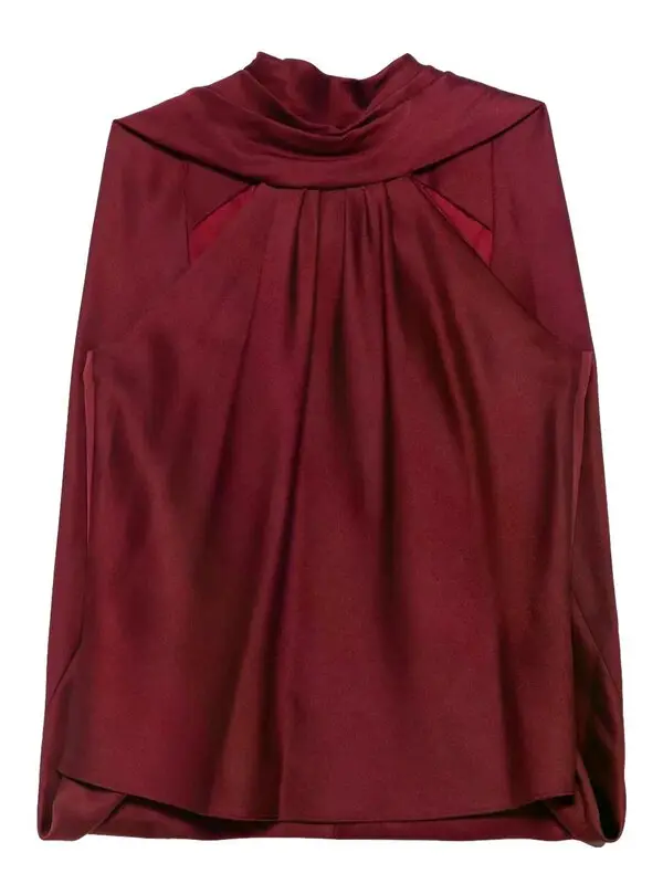 Simkhai Draped Sleeveless Blouse - Red