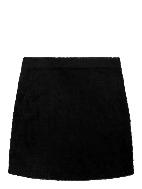 Helmut Lang Fuzzy Mini Skirt - Black