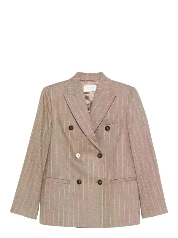 Incotex Pinstripe Double-breasted Blazer - Neutrals