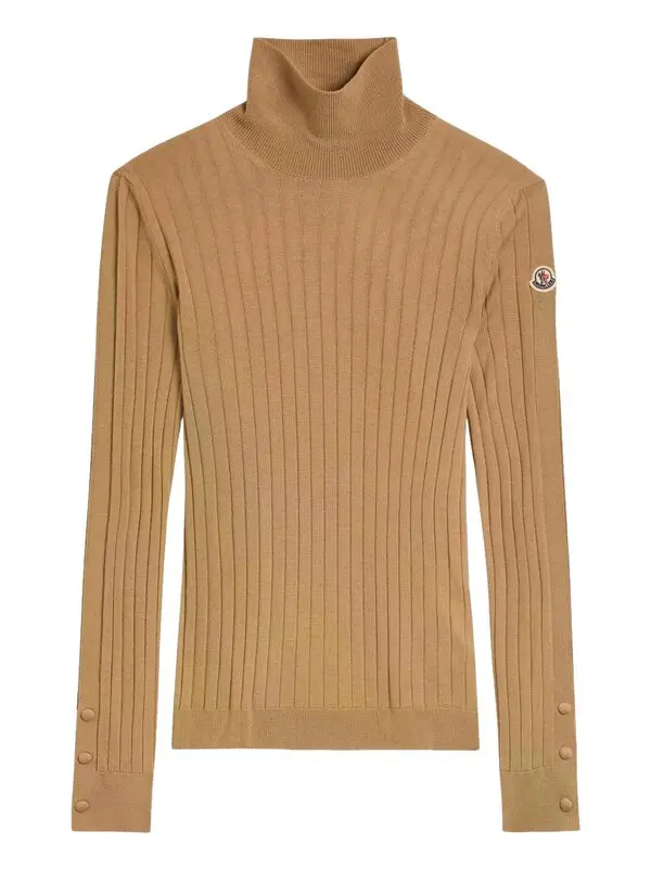 Moncler High-neck Knitted Top - Neutrals