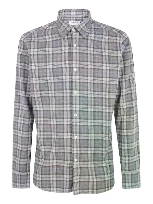 TINTORIA MATTEI 954 Checked Shirt - Grey