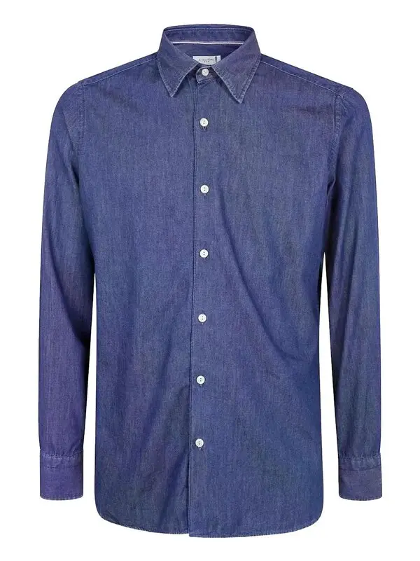 TINTORIA MATTEI 954 Button-up Denim Shirt - Blue