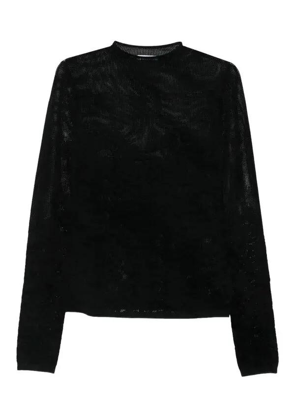 Patrizia Pepe Long-sleeved Sweater - Black