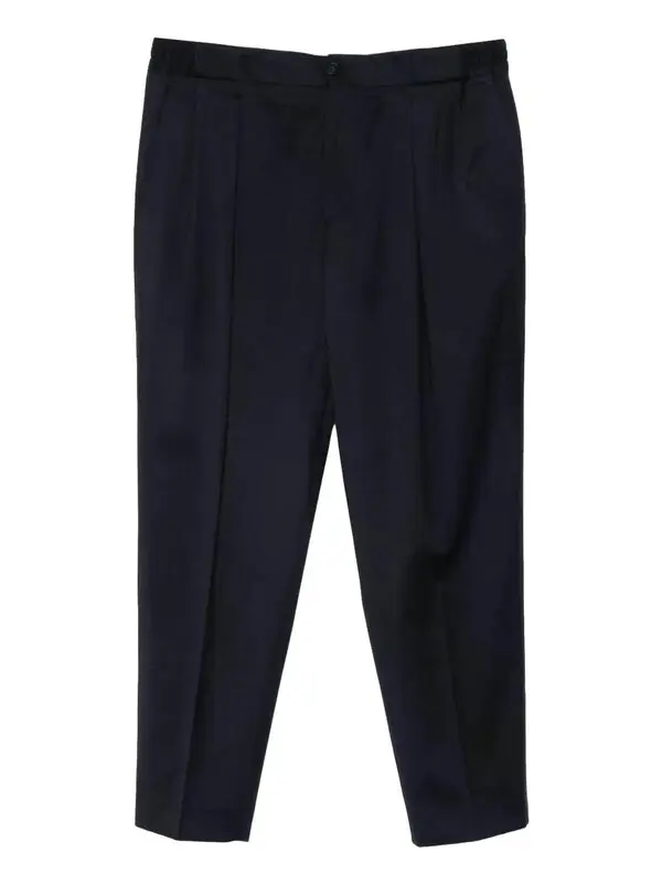 MANUEL RITZ Wool Blend Straight-leg Trousers - Blue