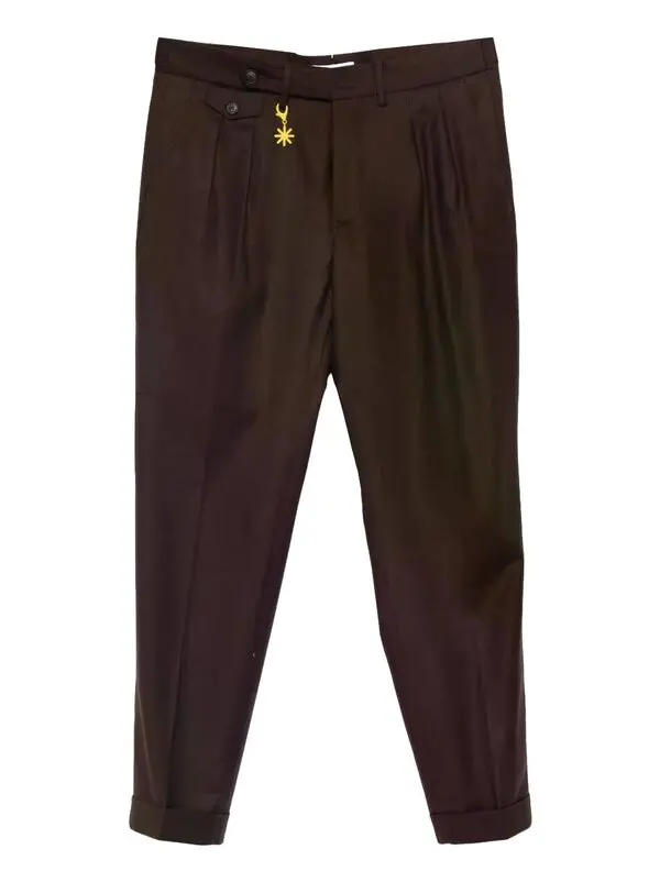 MANUEL RITZ Double-pleat Trousers - Brown
