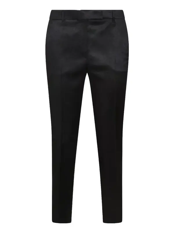 Incotex Slim-cut Cotton Trousers - Black