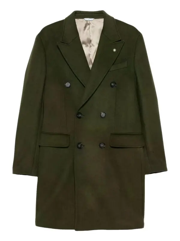 MANUEL RITZ Double-breasted Coat - Green