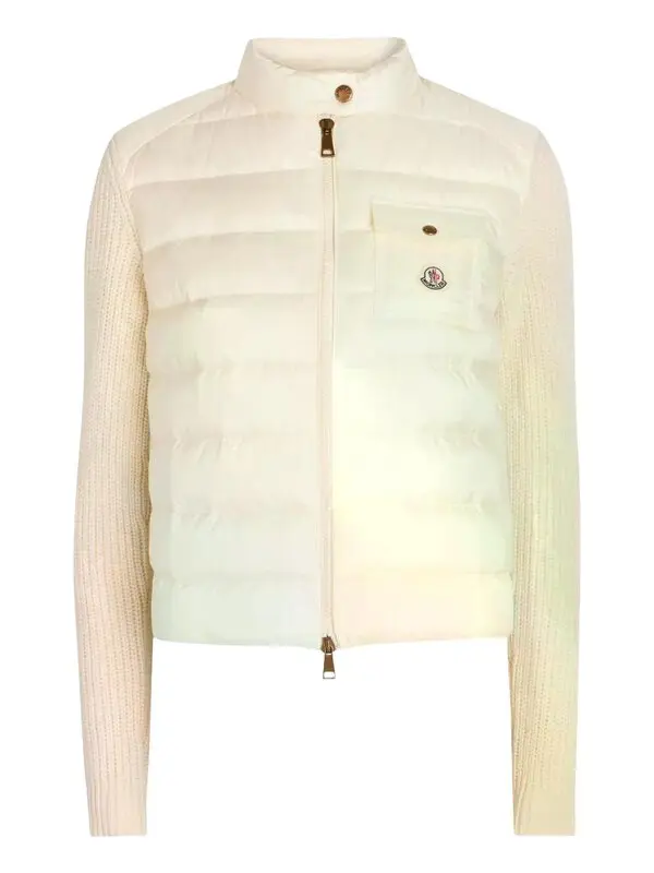 Moncler Padded Cardigan - Neutrals