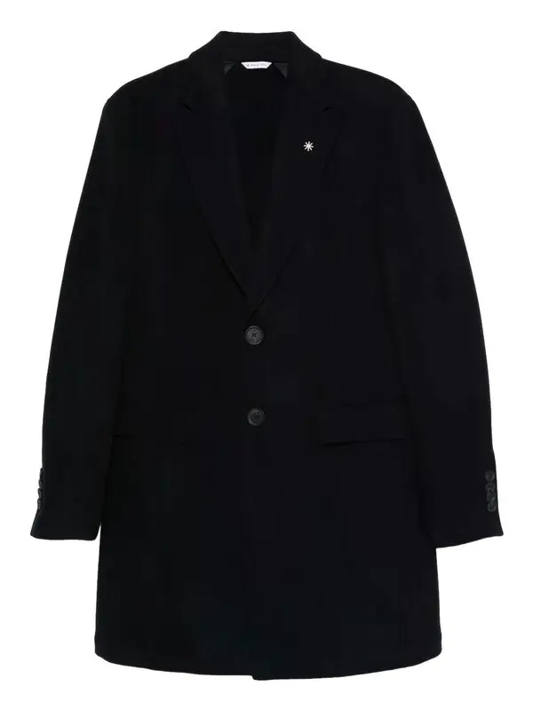 MANUEL RITZ Nuvola Single-breasted Coat - Blue