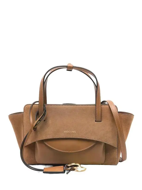 HIDESINS Suede Panelled Tote Bag - Brown