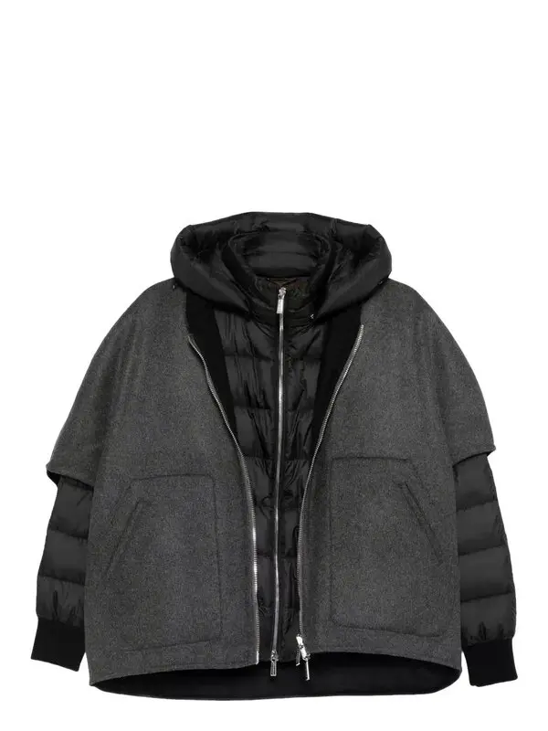 MOORER Hooded Reversible Jacket - Grey