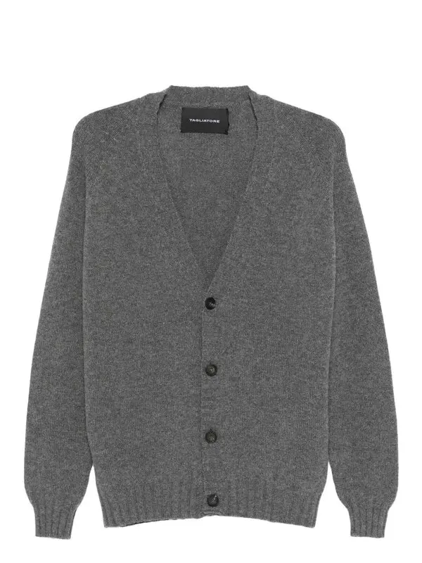 Tagliatore V-neck Cardigan - Grey
