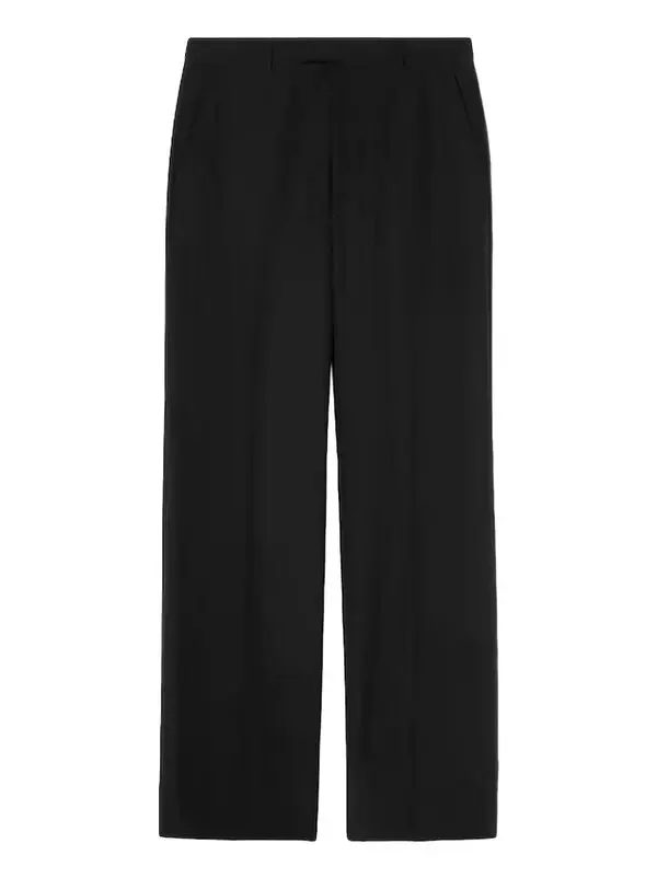 Gucci Silk Twill Trousers - Black