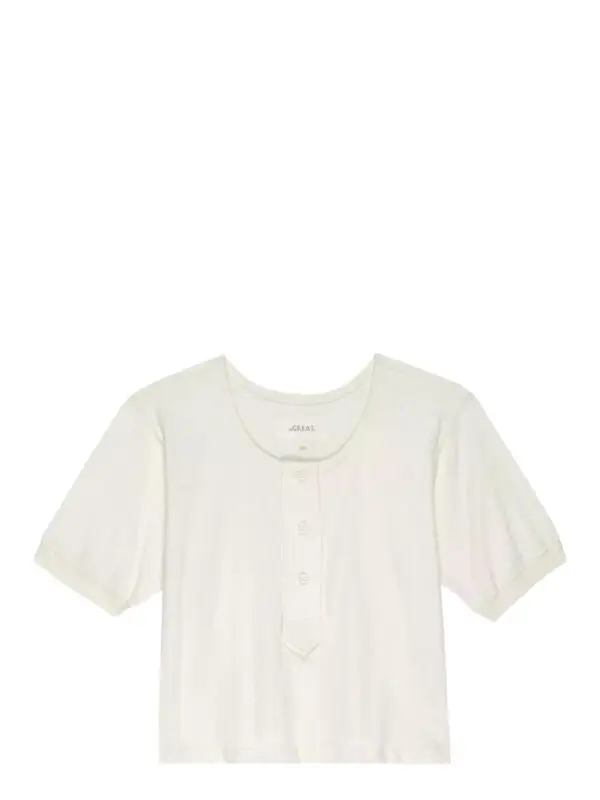 The Great. Cotton T-shirt - Neutrals
