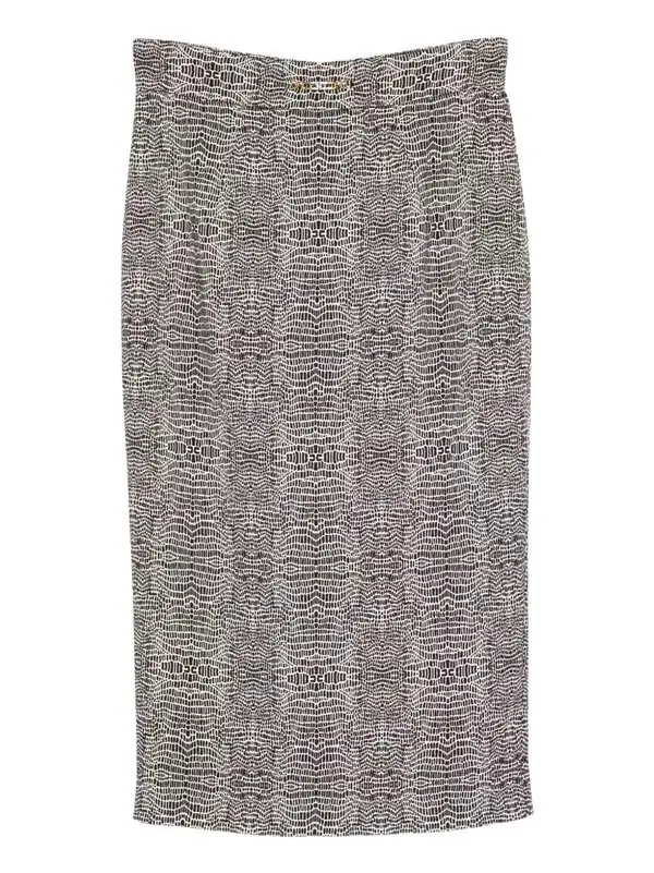Elisabetta Franchi Printed Knee-length Skirt - Neutrals