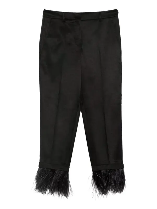 Incotex Feather-trimmed Trousers - Black