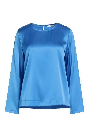 XACUS Top In Azure Silk And Elastane - Blue