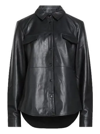 Bolongaro Trevor Sheepskin Leather Shirt - Black