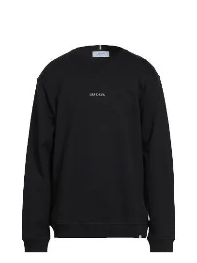 LES DEUX Cotton French Terry Sweatshirt - Black