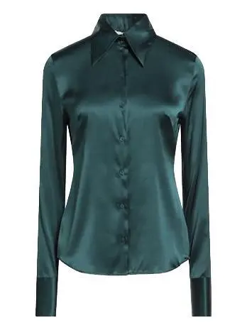 XACUS Satin Button-down Shirt - Green