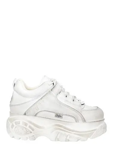BUFFALO Chunky Calfskin Sneakers - White