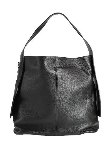 LAURA DI MAGGIO Leather Hobo Bag - Black
