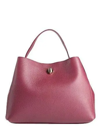 LAURA DI MAGGIO Leather Tote Handbag - Purple
