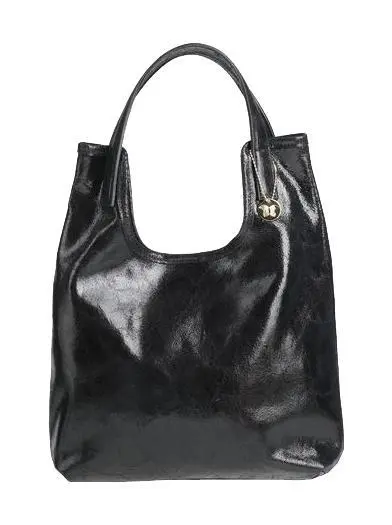 LAURA DI MAGGIO Textured-leather Hobo Bag - Black