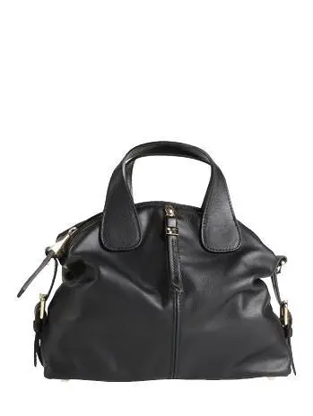 LAURA DI MAGGIO Leather Bowler Bag - Black