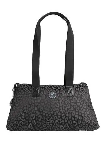 KIPLING Jacquard Leopard Print Shoulder Bag - Black