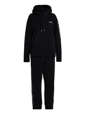 EA7 Cotton-elastane Tracksuit - Black