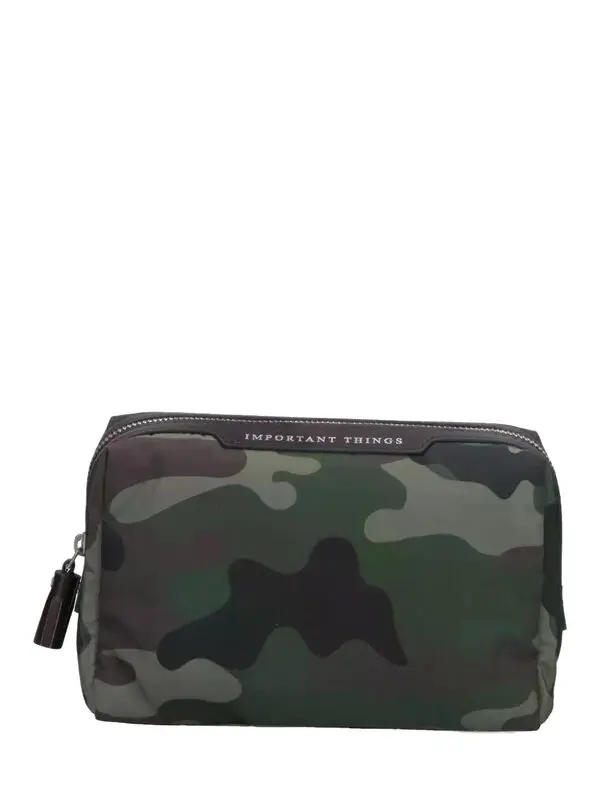 ANYA HINDMARCH Camouflage Zip Clutch - Green