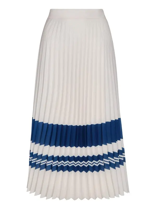 ANDRES OTALORA Gesto Integro Pleated Midi Skirt - Stripe
