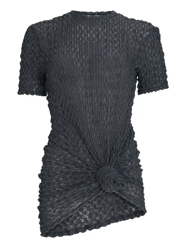 Silvia Tcherassi Casia Wrap Top - Dark Grey