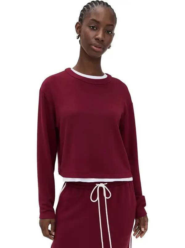 LE BOP Danica Crop Top - Merlot