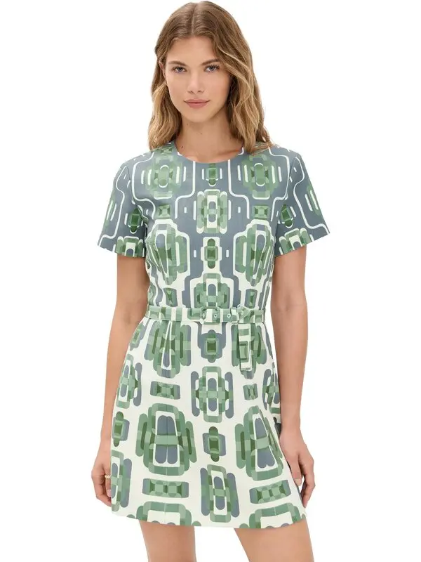 Alexis Silva Mini Dress - Blue/sage Print