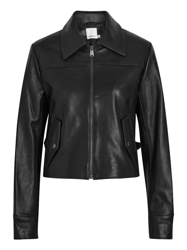 Simkhai Freeman Leather Jacket - Black