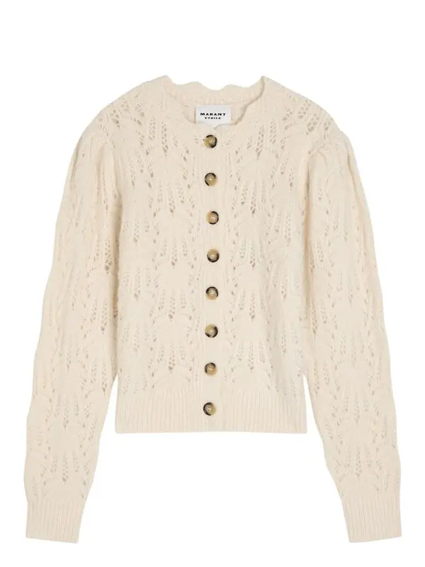 Isabel Marant Maxine Openwork Alpaca-blend Cardigan - Ecru