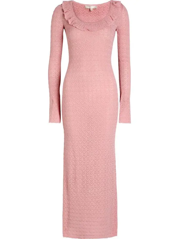 LoveShackFancy Fine-knit Midi Dress - Pink