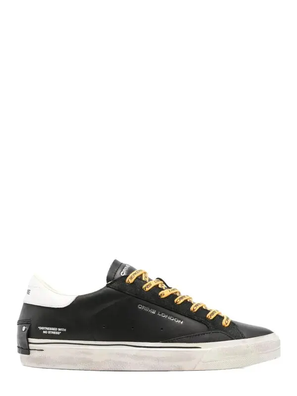 CRIME LONDON Leather Sneakers - Black
