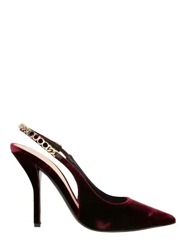 Gucci 105mm Signoria Chain Strap Pumps - Red