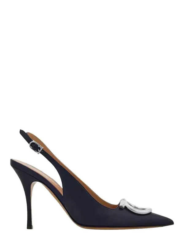 FERRAGAMO 90mm Maxi Gancini Slingback Pumps - Blue