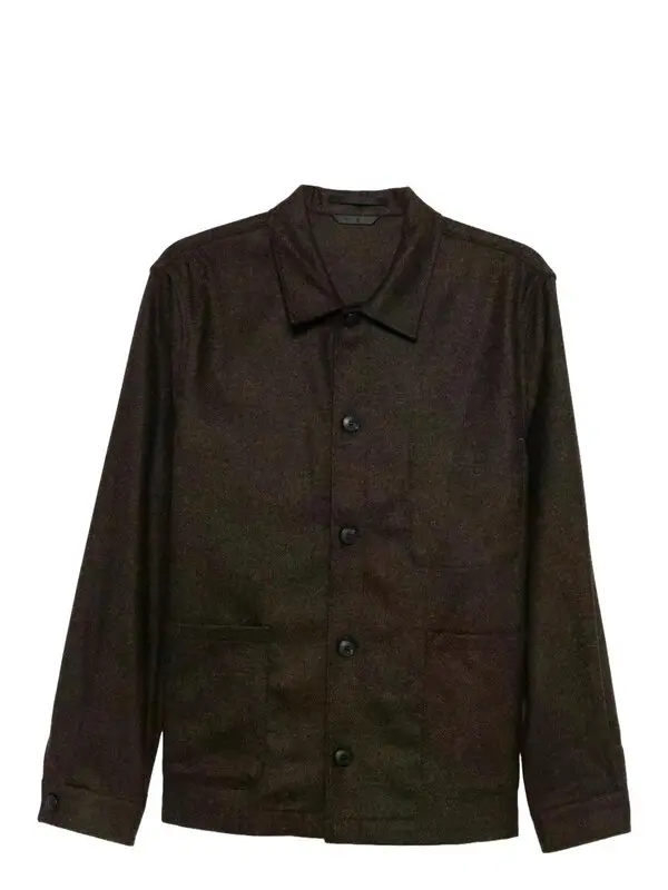 Sunspel Buttoned Wool Jacket - Brown